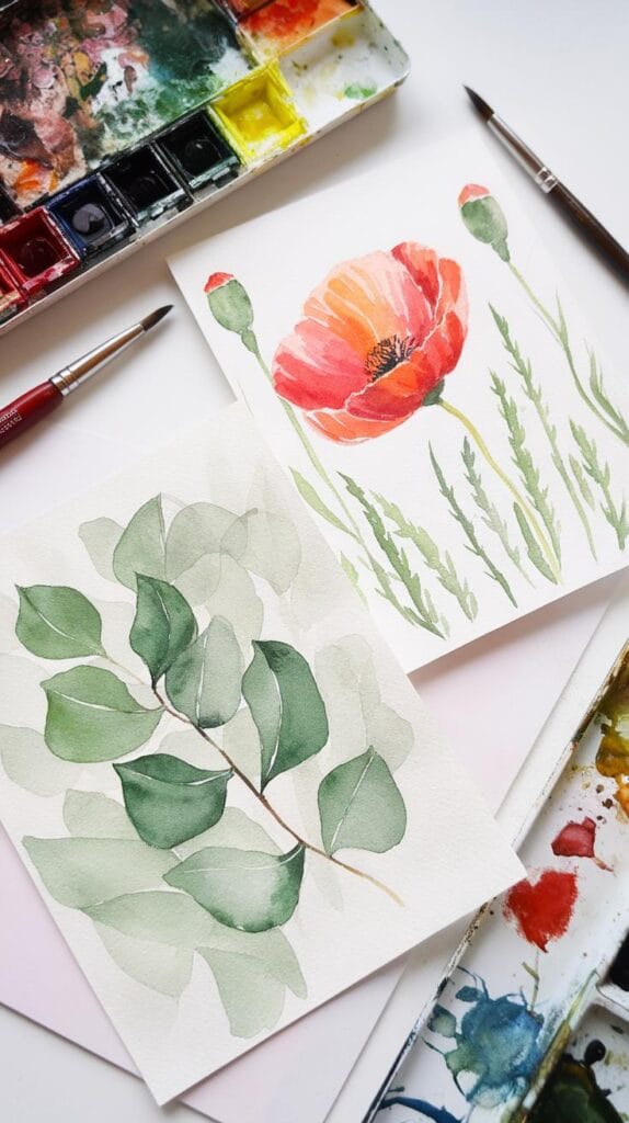 Simple Watercolor Paintings Easy For Beginners – Rabbit And Mustard