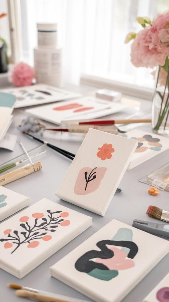 Delicate Gouache Small Canvas Art Ideas for Compact Spaces – Rabbit And ...