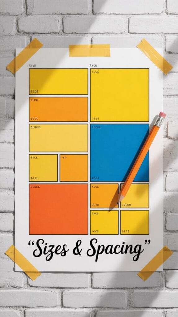 Gallery Wall Template With Sizes For A Perfect Layout – Rabbit And Mustard