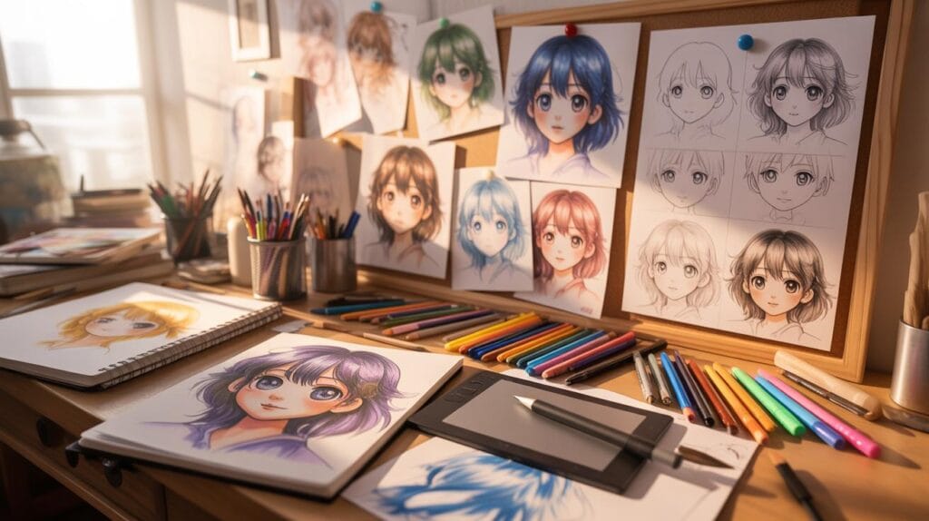 Anime Drawings Tutorials Sketches Tutorial For Character Sketches ...